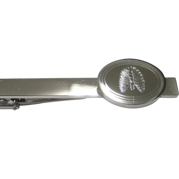 Kiola Designs | Accessories | Silver Toned Oval Etched Anatomical Rib ...